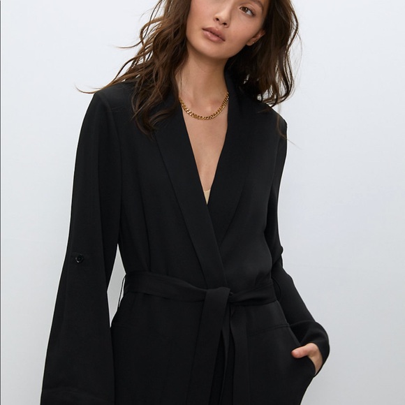Aritzia | Jackets & Coats | Aritzia Kahlo Robe In Black | Poshmark